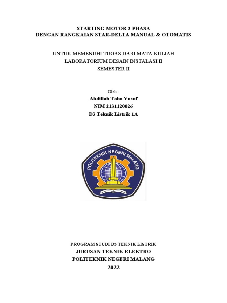 Starting Motor 3 Phasa | PDF