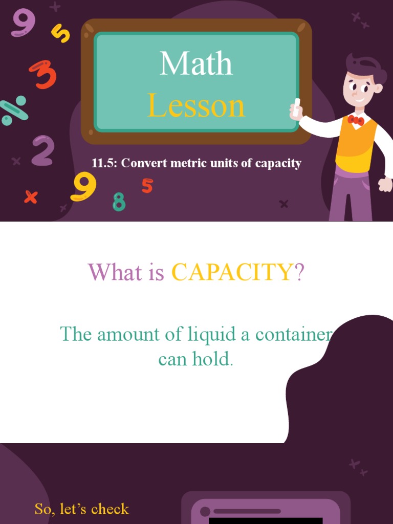 11.5 - Convert Metric Units of Capacity | PDF | Home & Garden | Computers