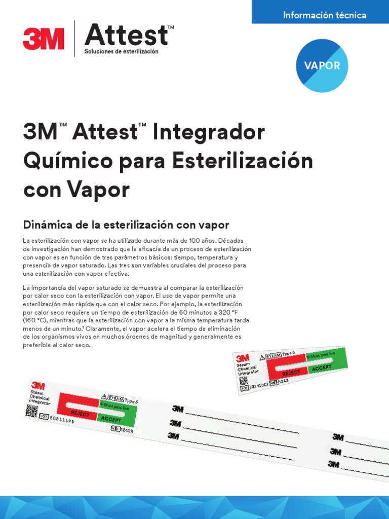 1243B INDICADOR QUIMICO VAPOR 3M Medico Clarke CostaRica | PDF ...