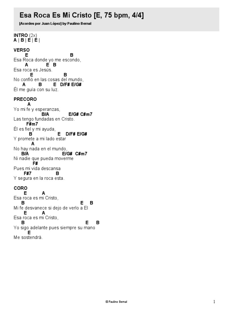 Esa Roca Es Mi Cristo - E | PDF