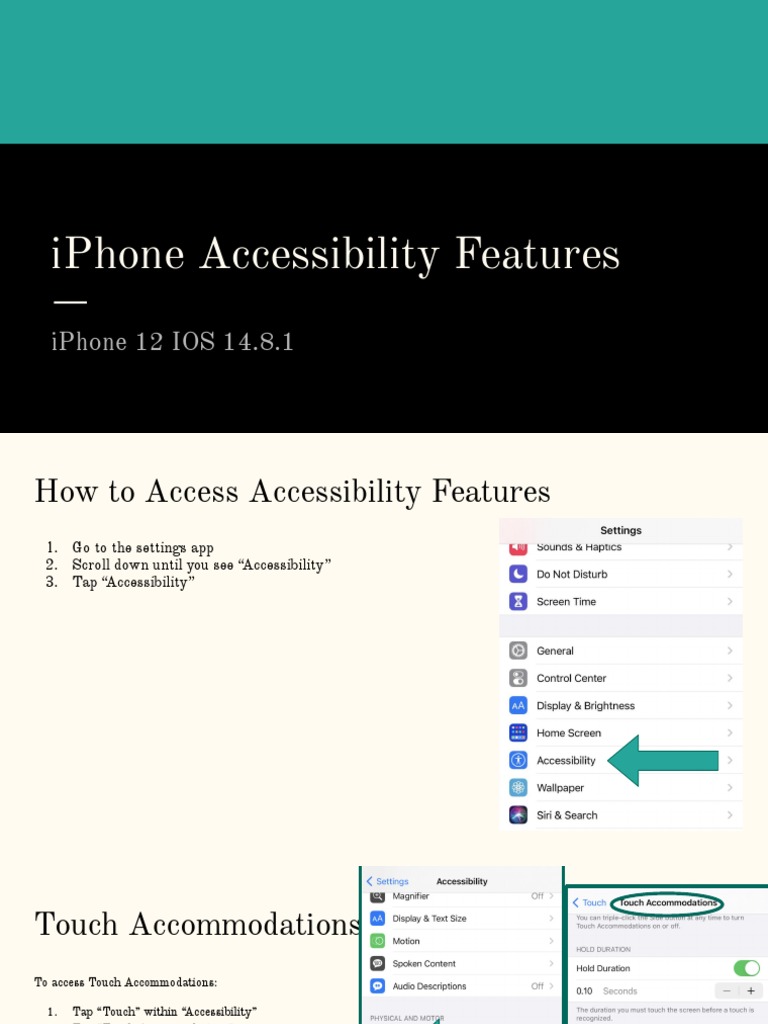 Iphone Accessibility Features | PDF | Ios | Consumer Electronics