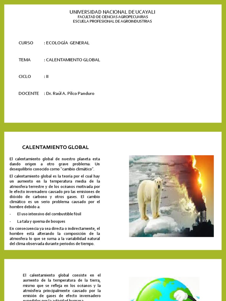 Causas y Consecuencias del Calentamiento Global | PDF | Gases de efecto ...