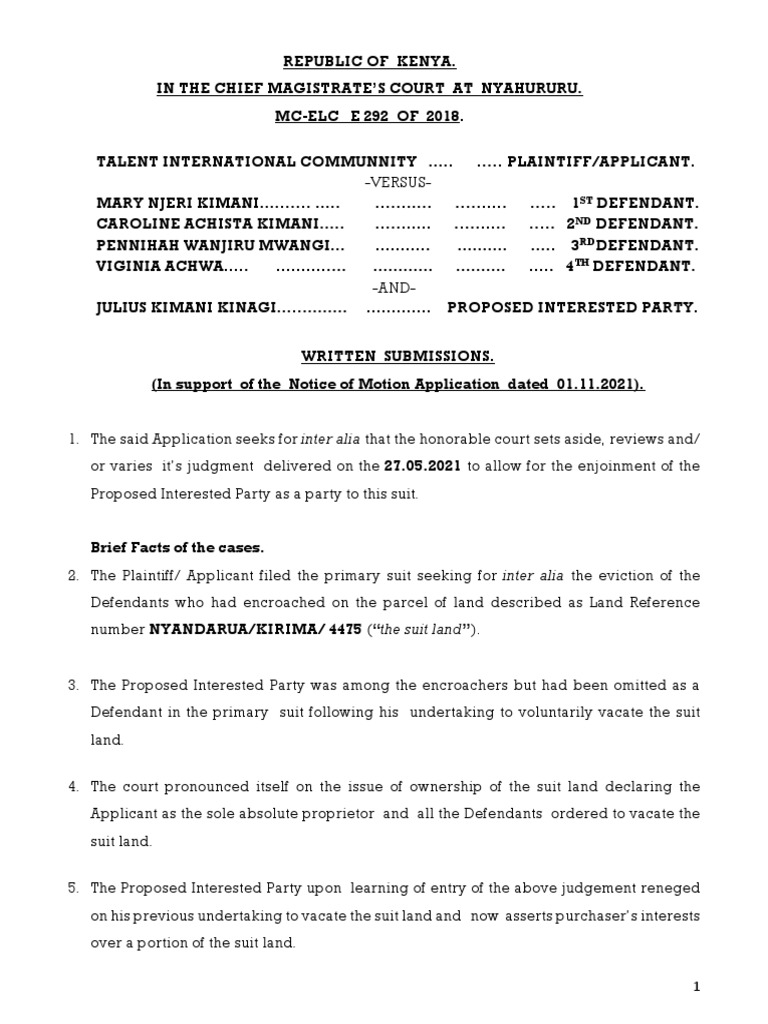 Cmelc 292 Of 2021 Talent Int Comm Versus Mary Njeri Kimani 3