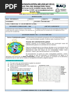 FICHA DE ACTIVIDADES Calentamiento Global 12 | PDF | Ciencia y ...