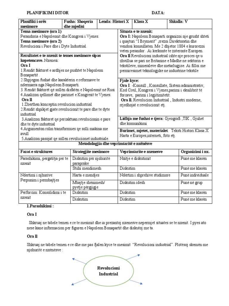 Planifikimi Ditor | PDF