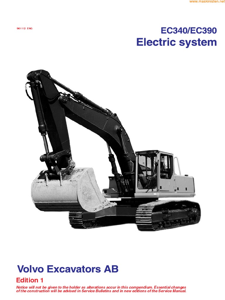 Volvo Ec340 Ec390 Electric Sec Wat | PDF | Manufactured Goods | Vehicles