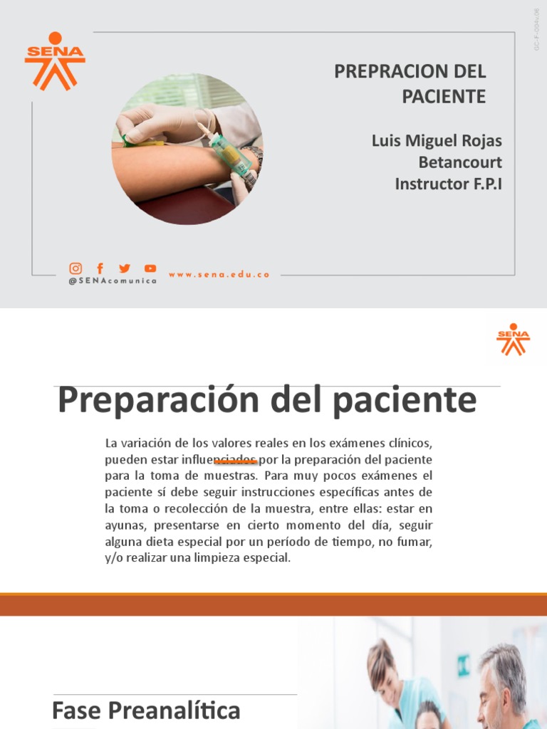 Preparacion Del Paciente | PDF | Laboratorios | Enfermedades y trastornos