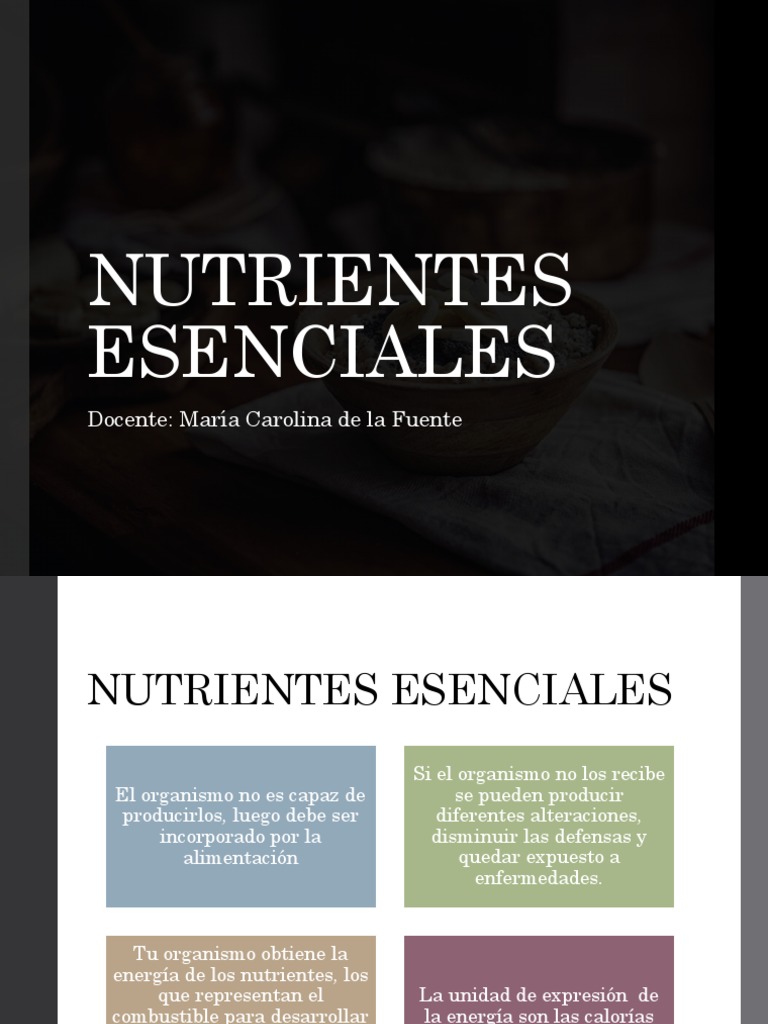 Nutrientes Esenciales | PDF | Carbohidratos | Lípido