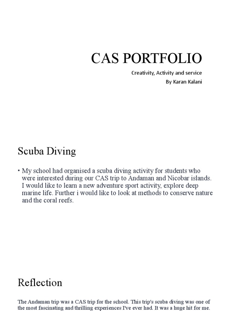 Karan Cas Portfolio | PDF | Cardiopulmonary Resuscitation | Scuba Diving