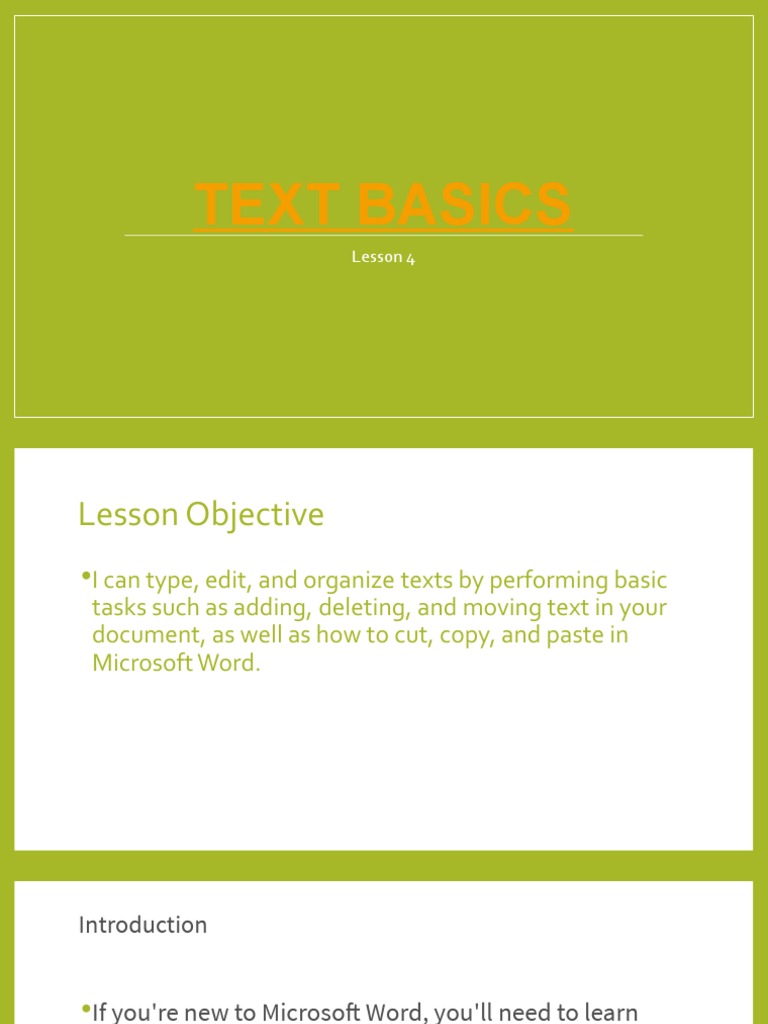 Text Basics | PDF | Computer Keyboard | Computer Science