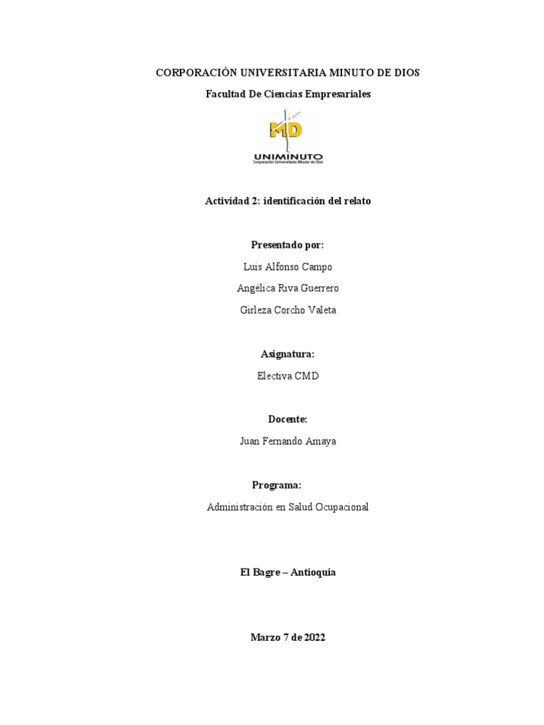 Actividad 2 - Electiva CMD | PDF | Amor | Jesús