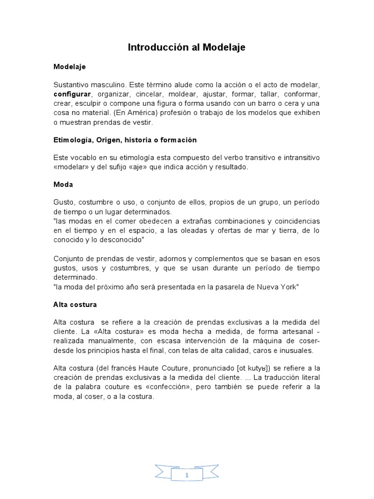 Introducción Al Modelaje | PDF | Ropa | Moda