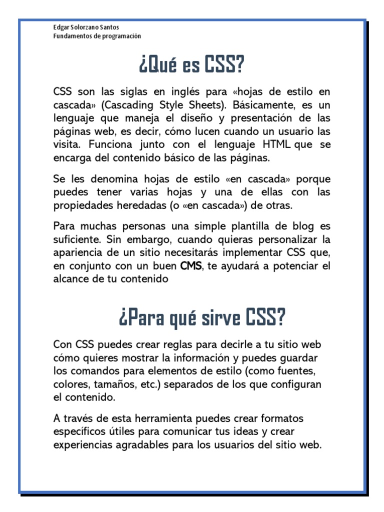 Introducción Al CSS | PDF