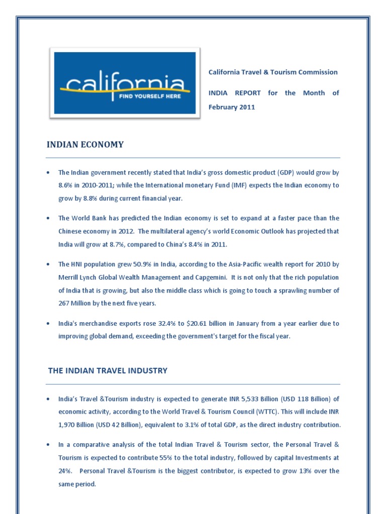 India Travel & Tourism Report Feb 2011 | PDF | Economy Of India ...