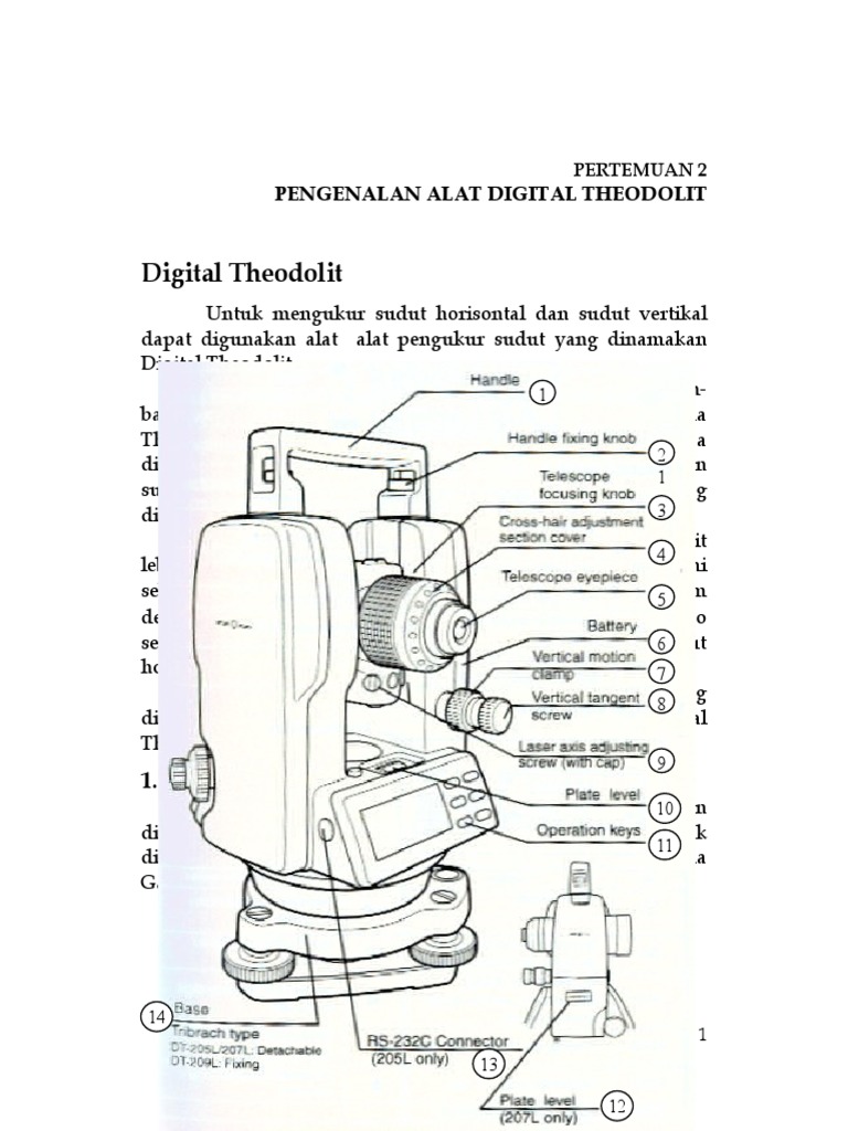 Pengenalan Alat Ukur Theodolite | PDF