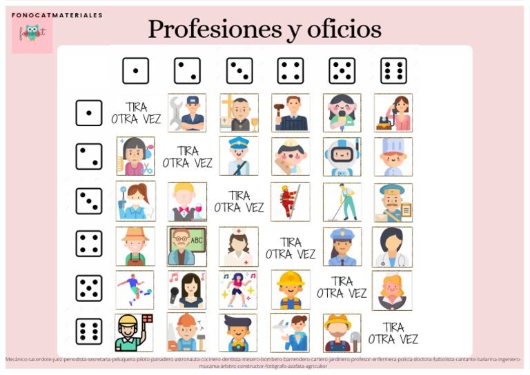 Juego de Las Profesiones y Oficios | PDF