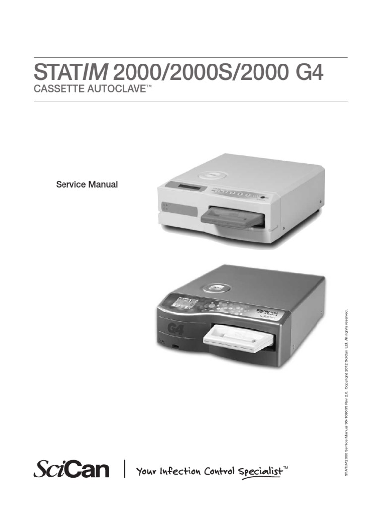 SciCan Statim 2000 S, G4 Autoclave - Service Manual | PDF | Printed Circuit Board | Electrical ...