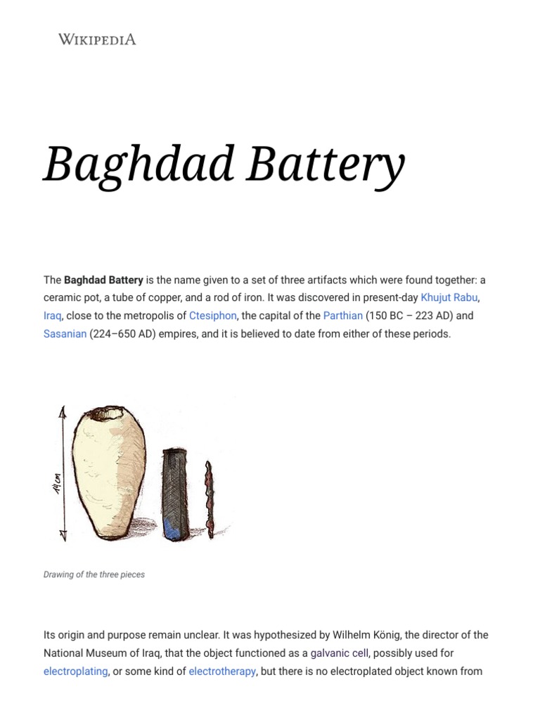 Baghdad Battery - How To | PDF | Electrical Engineering | Chemistry
