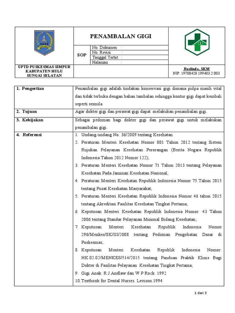 PENGAMBALAN_GIGI | PDF
