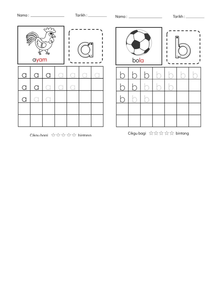Latihan Menulis ABC | PDF