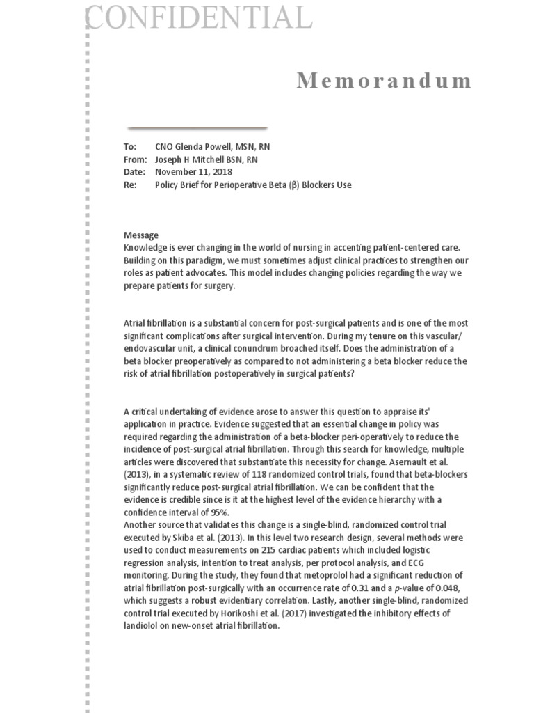 Memo For Change in Policy Nu 708 | PDF | Medicine | Health Sciences