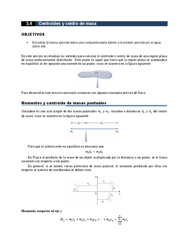 3.4 Centroides y Centros de Masa | PDF | Integral | Geometría