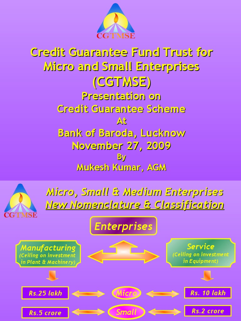 Credit Guarantee Fund Trust For Micro and Small Enterprises | PDF ...