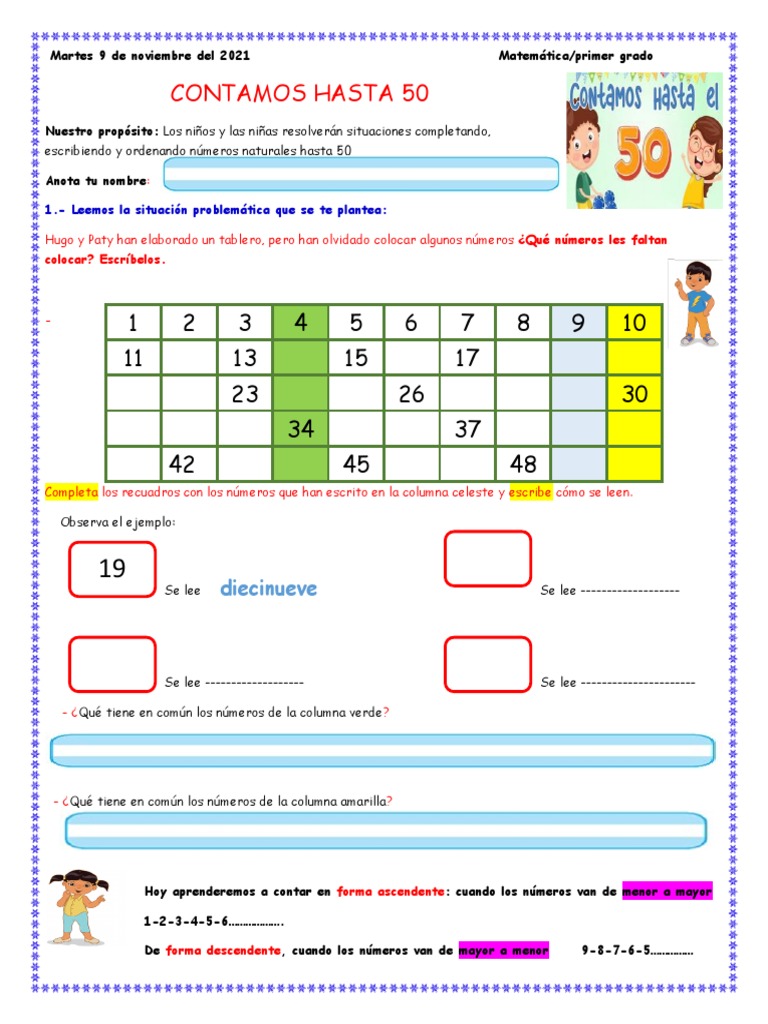 Contamos Hasta 50-Martes09 | PDF