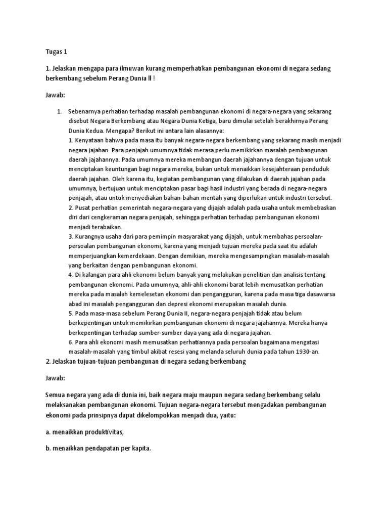 Eko Pembangunan | PDF