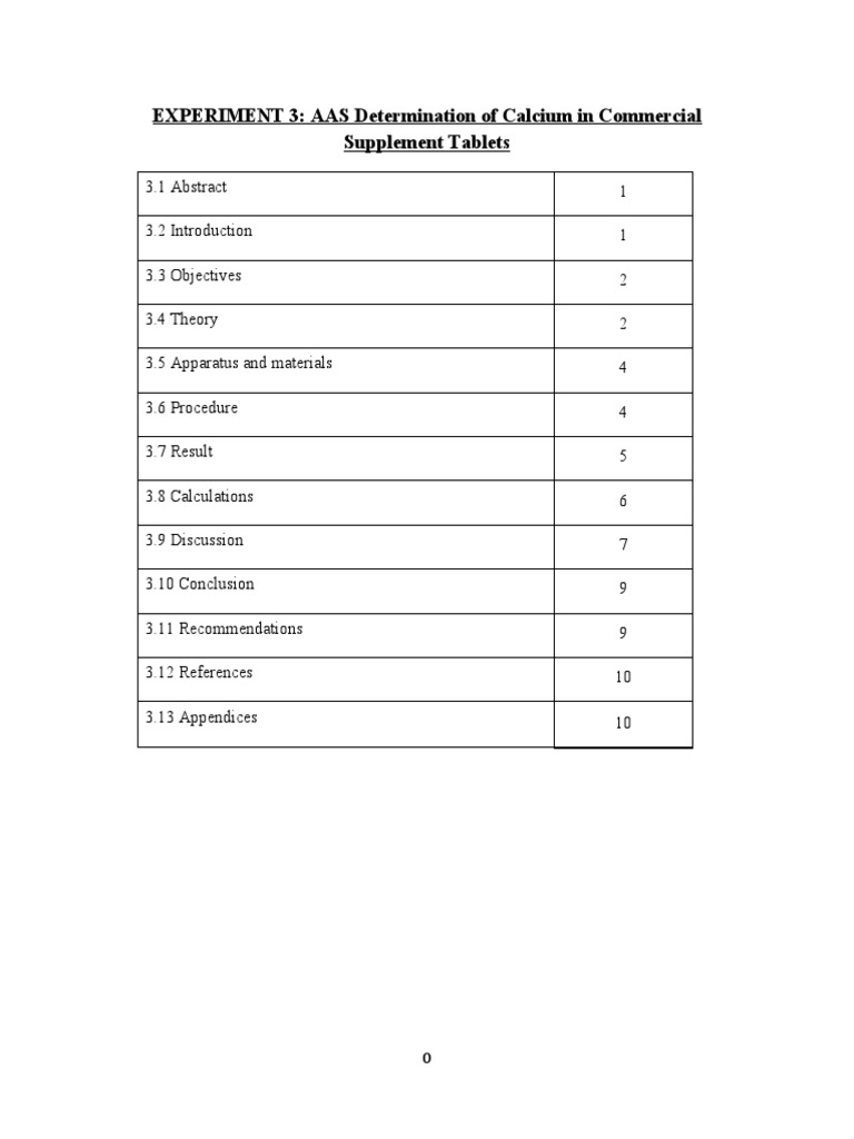 EXPERIMENT 3: AAS Determination of Calcium in Commercial Supplement ...