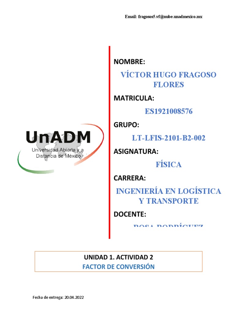 Lfis U1 A2 Viff | PDF | Física | Science