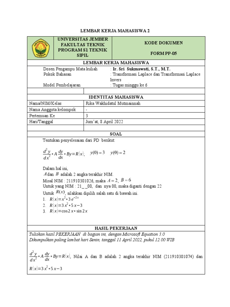 Tugas 2 - B - Rika Wakhidatul Mutmainnah - 211910301074 | PDF