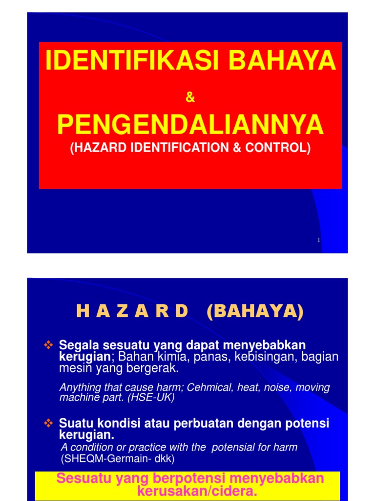 Hazard Identification & Control | PDF