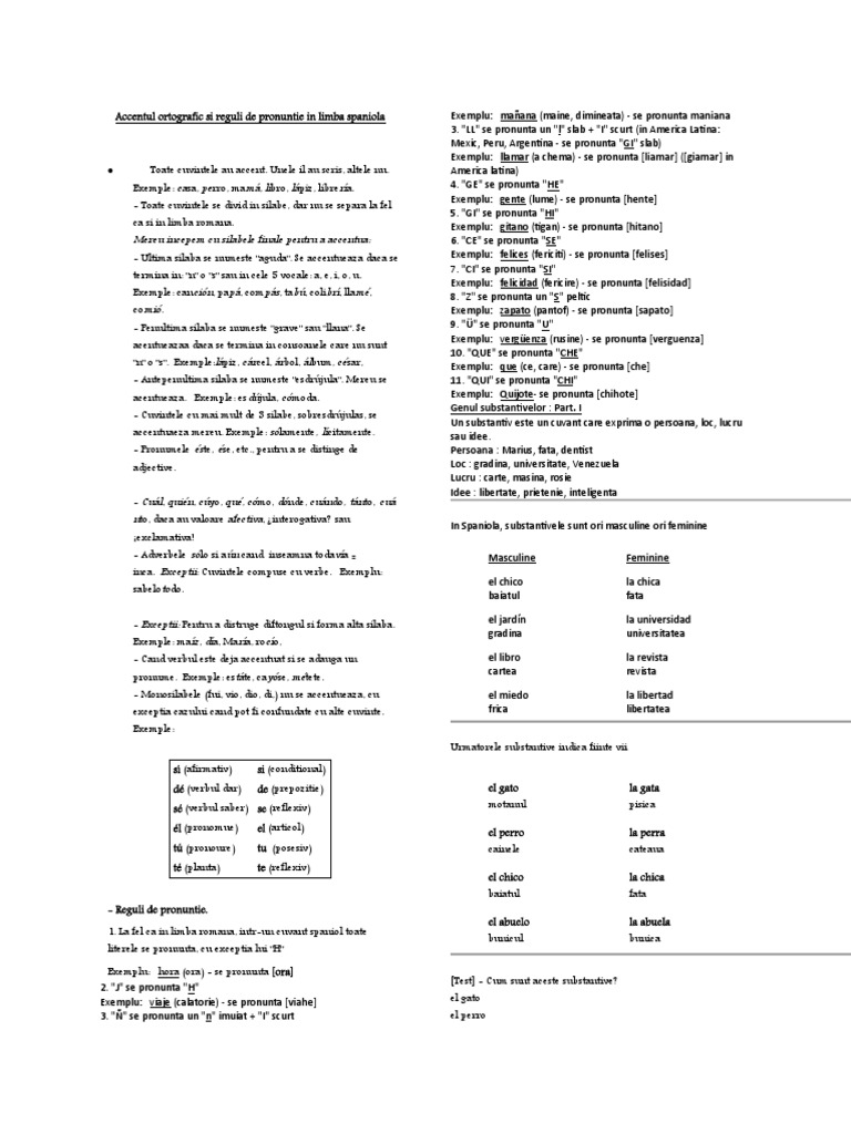 Gramatica Spaniola | PDF | Gramática | Morfología Lingüística