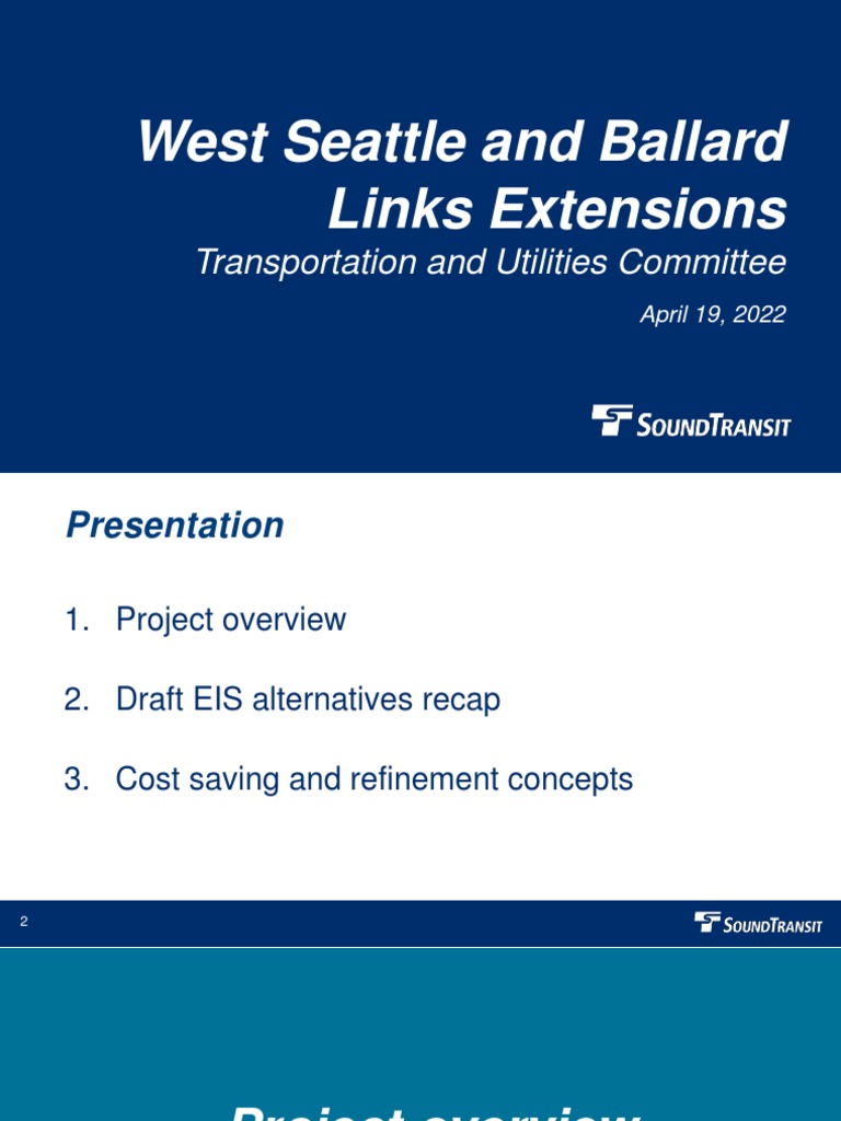 Sound Transit Presentation | PDF | Transport