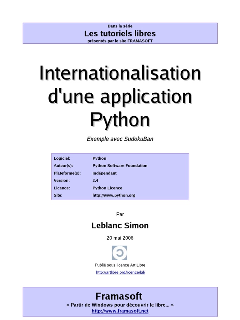 Tutoriel Python I18n | PDF