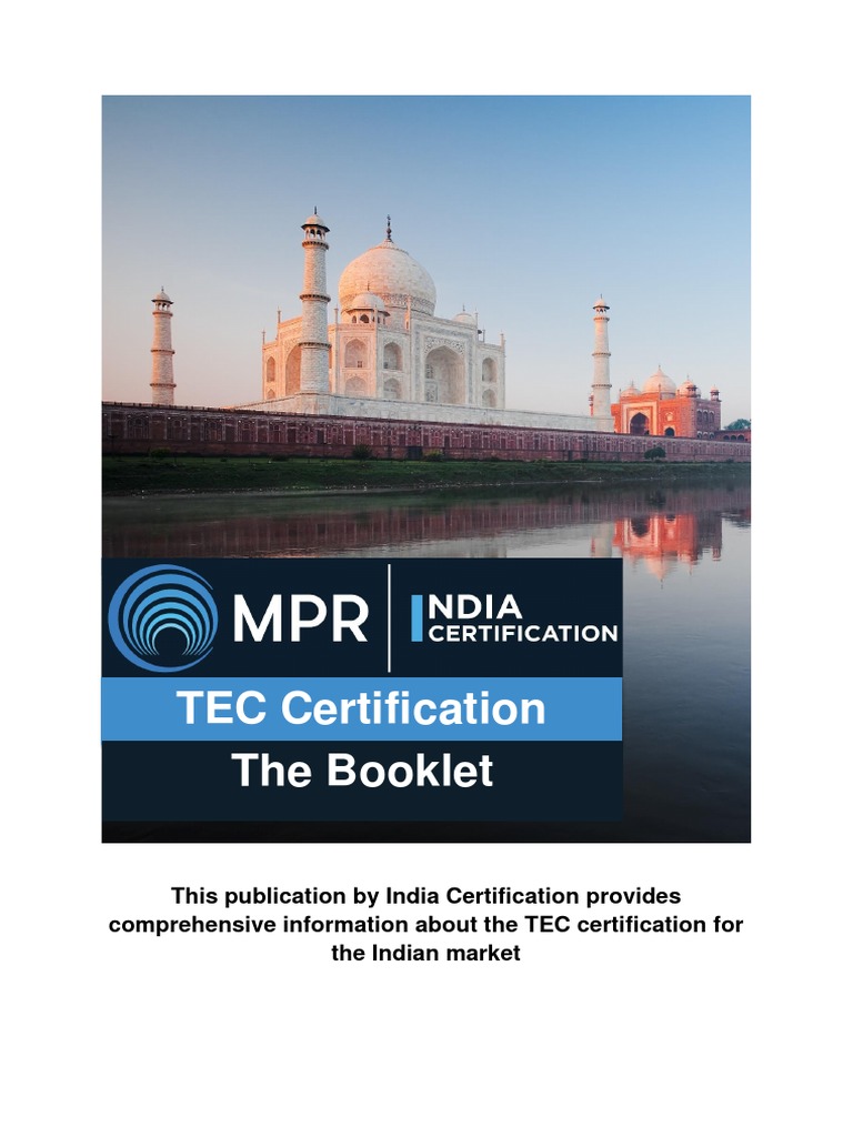 TEC Certification Booklet | Download Free PDF | Customer Premises ...