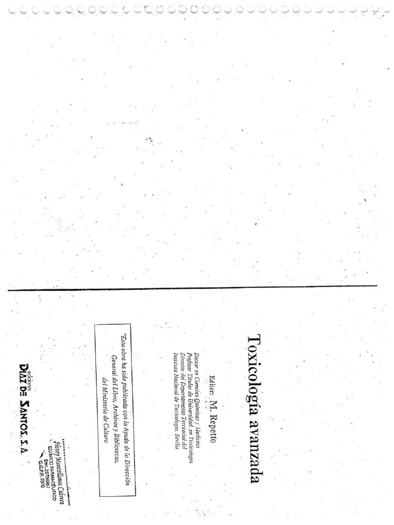 Libro Toxicologia Avanzada Repetto-Comprimido | PDF