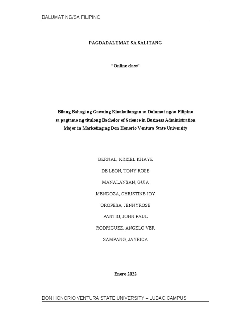 Dalumat by Group 4 | PDF