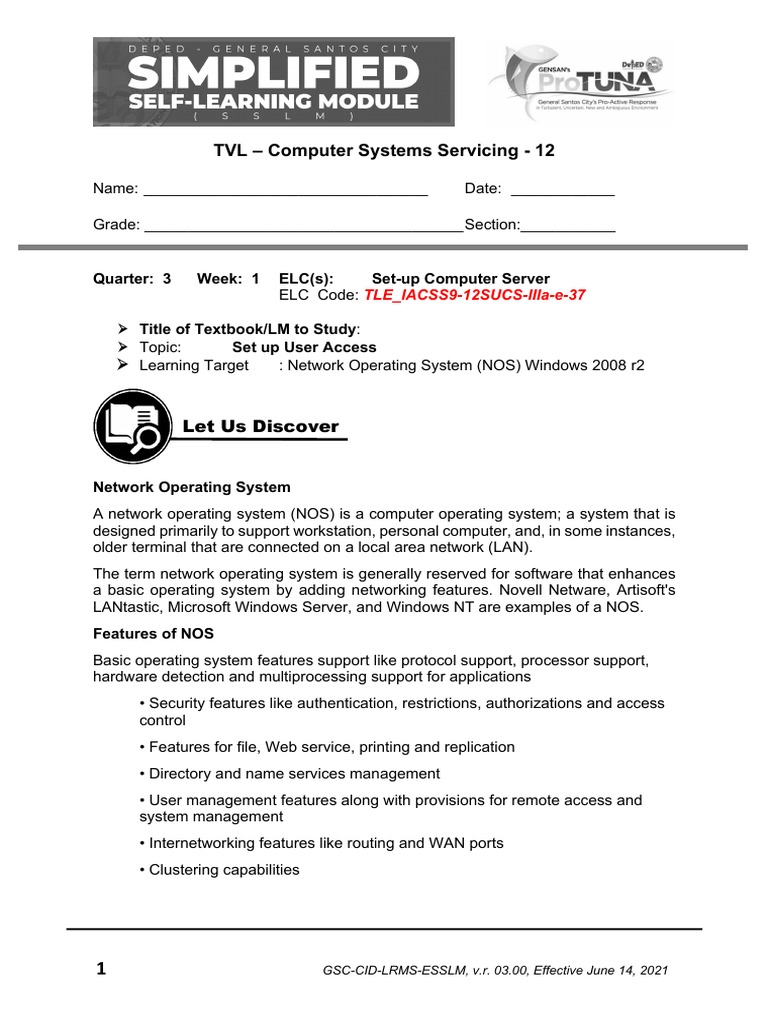TVL - Computer Systems Servicing - 12: Ø Let Us Discover | PDF | World Wide Web | Internet & Web