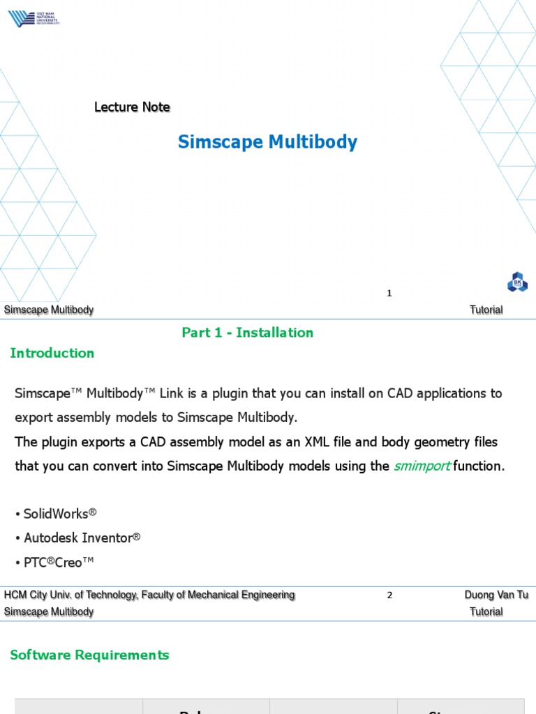 Lecture - Simscape Multibody | PDF | Cartesian Coordinate System ...