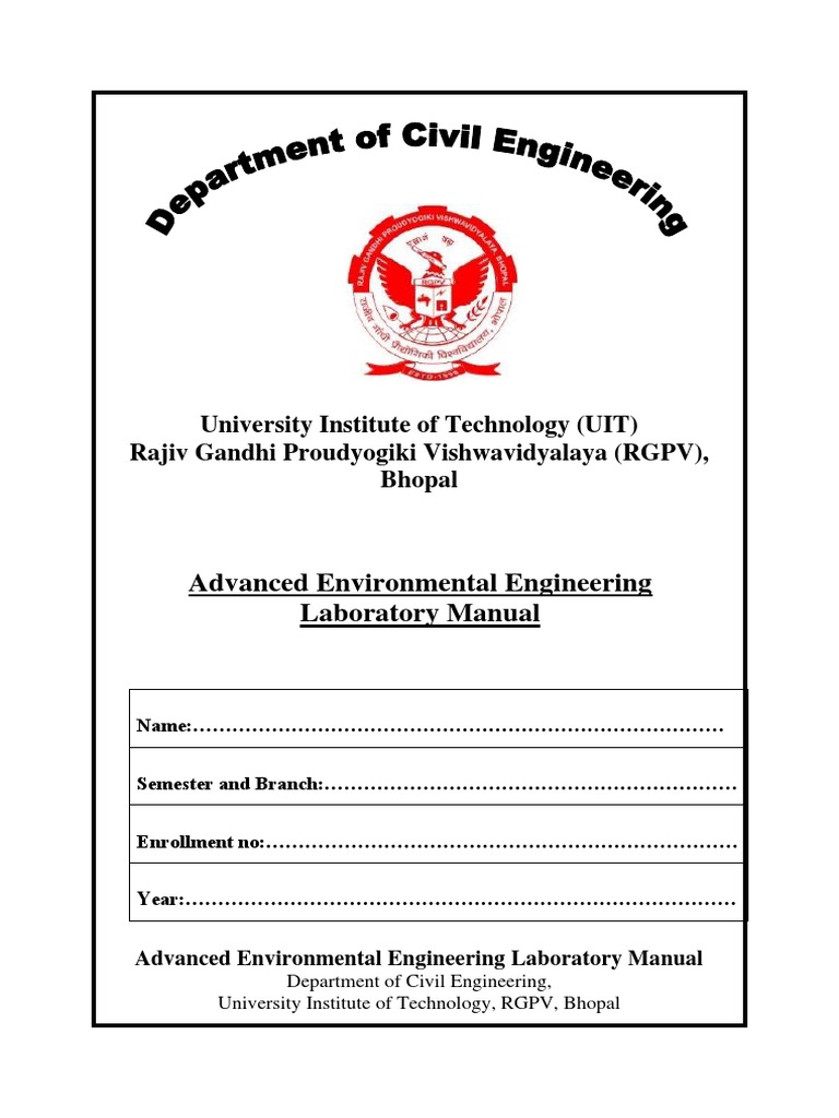 Advanced Environmental Engineering Laboratory Manual | PDF | Home ...