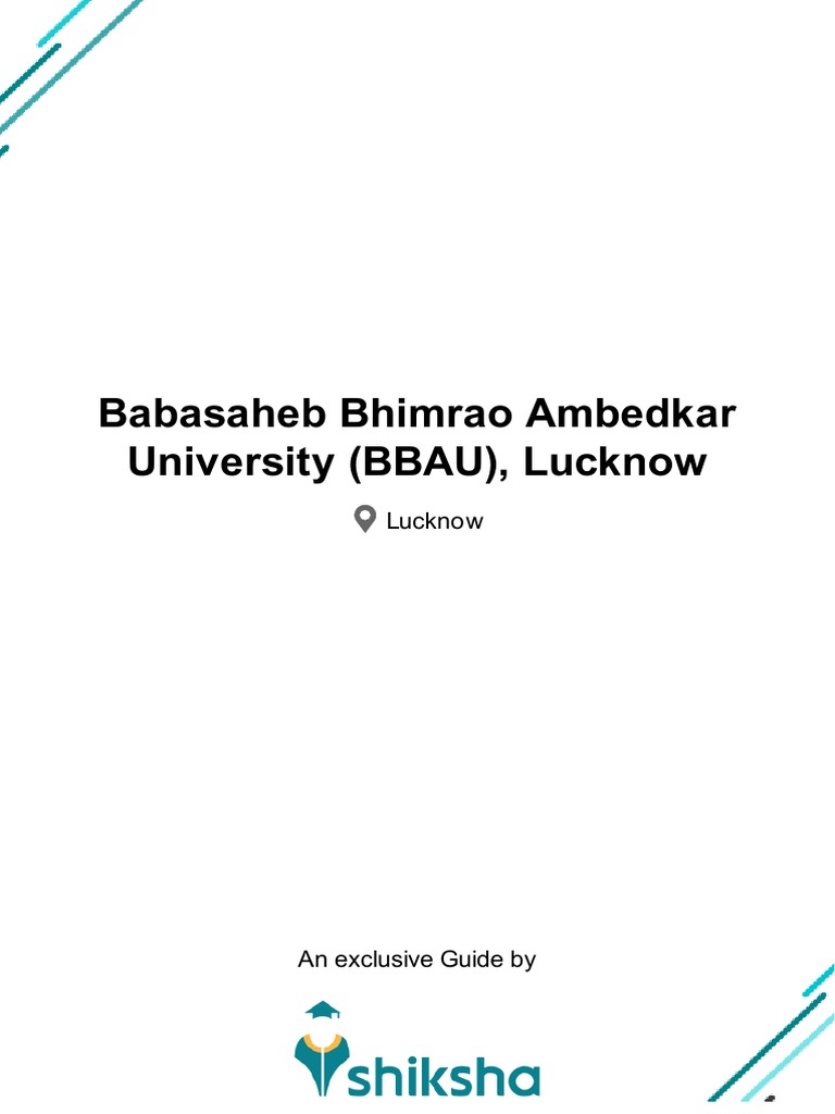 Babasaheb Bhimrao Ambedkar University (BBAU), Lucknow | PDF | Bachelor ...