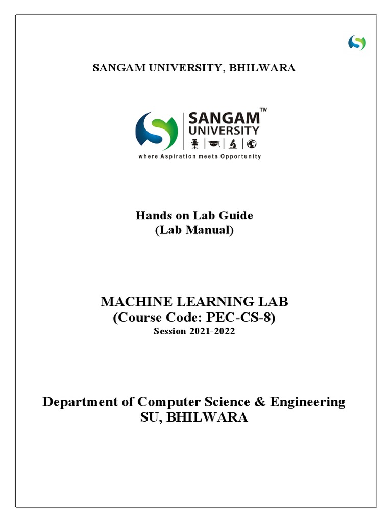 ML Final Lab Manual | PDF | Statistical Classification | Cluster Analysis