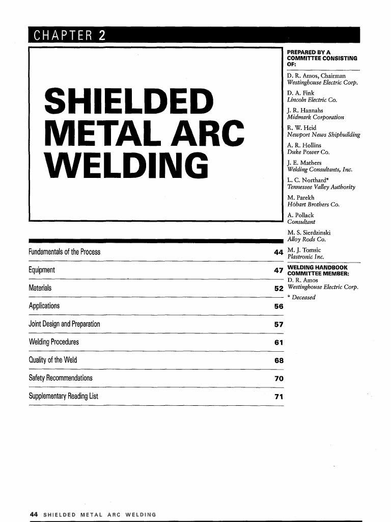 Shielded Metal Arc Welding | PDF