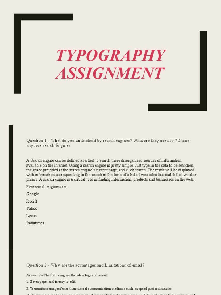 Typography Assignment | Download Free PDF | Computer Virus | Antivirus ...