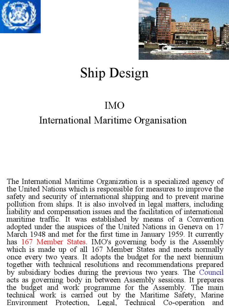 Ship Design: IMO International Maritime Organisation | PDF | Water ...