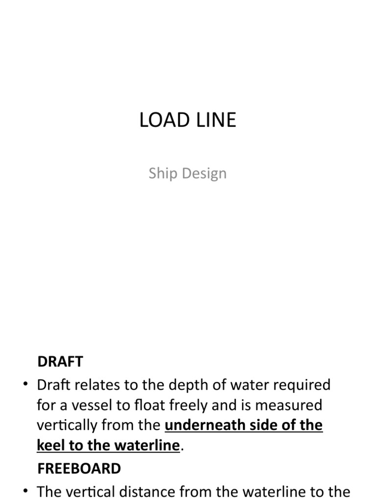 Load Line: Ship Design | PDF | Ships | Shipping