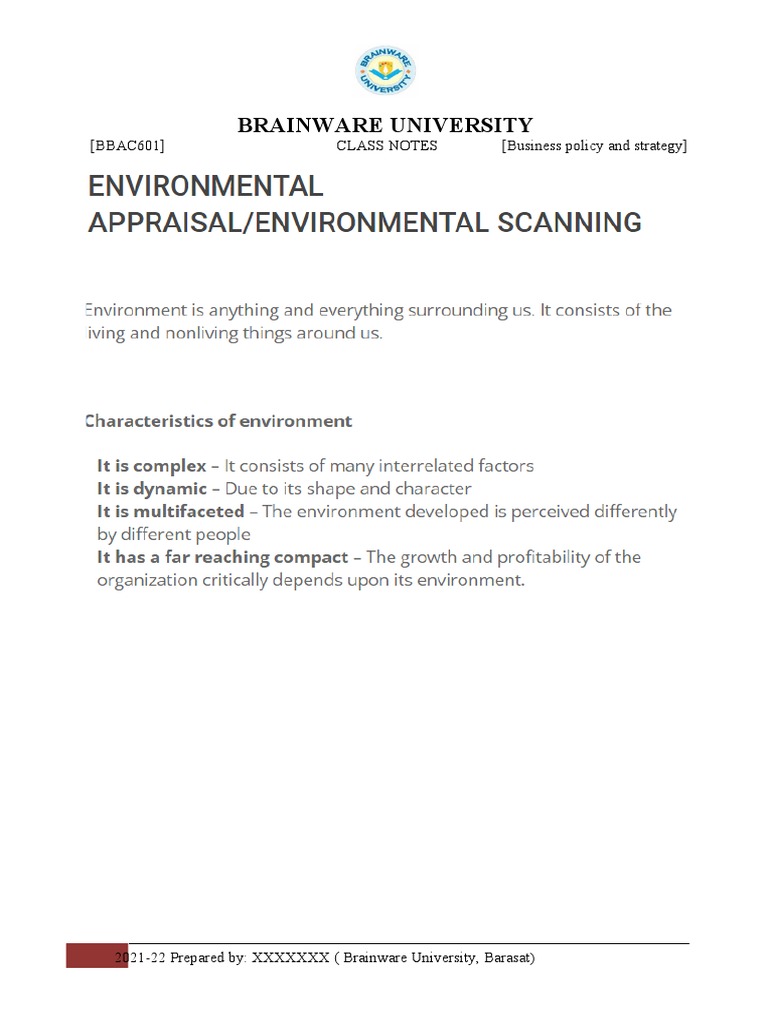 Environmental Scanning and SWOT Analysis | PDF | Swot Analysis | Business