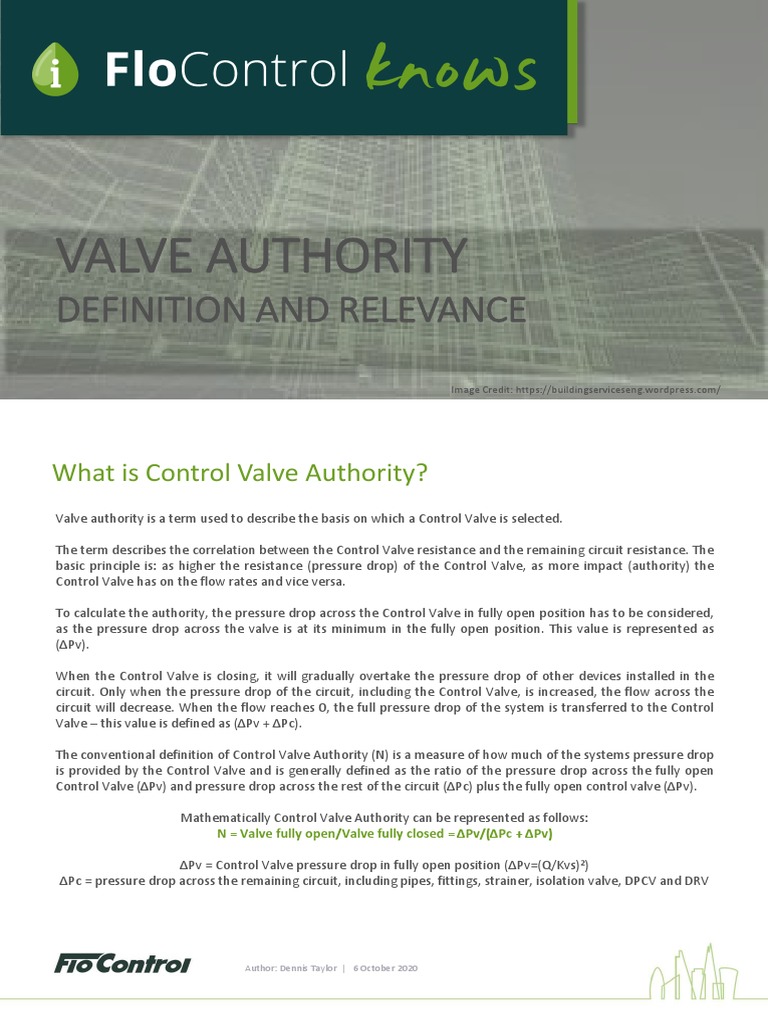Valve Authority: Definition and Relevance | PDF | Valve | Pressure